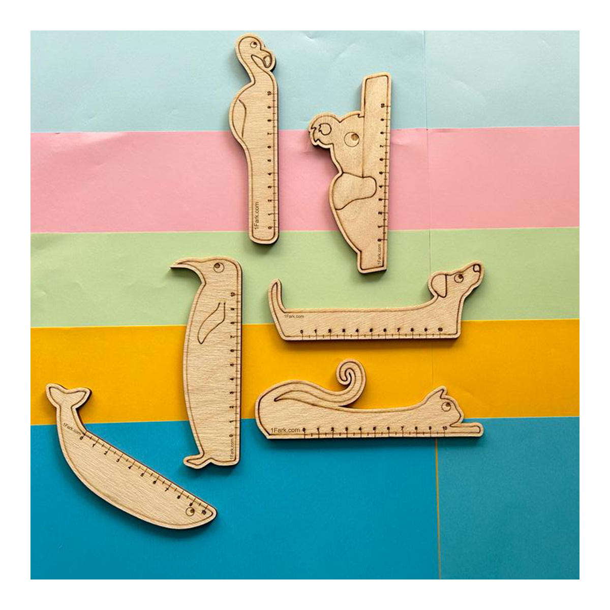 Wooden Animal Ruler – 15 cm – Set of 2 – Please send the two models you ...